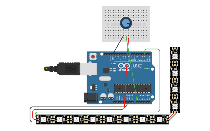 Circuit design led band | Tinkercad