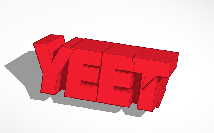 3D design YEET | Tinkercad