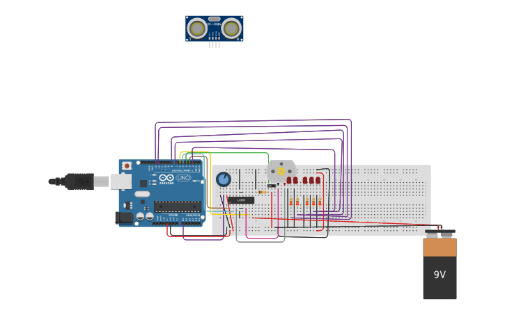 Circuit design BORRADOR Tarea 12: Motor de corriente continua | Tinkercad