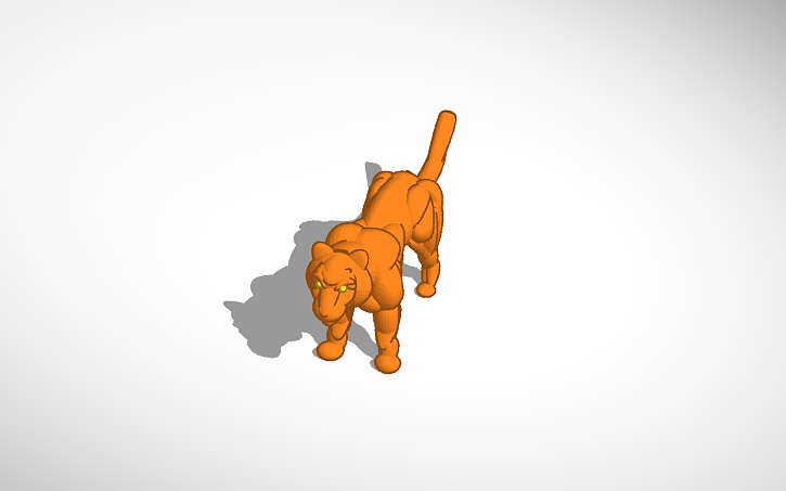 3D design Tiger - Tinkercad