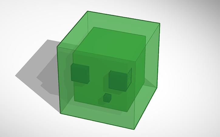3D design Minecraft Slime - Tinkercad