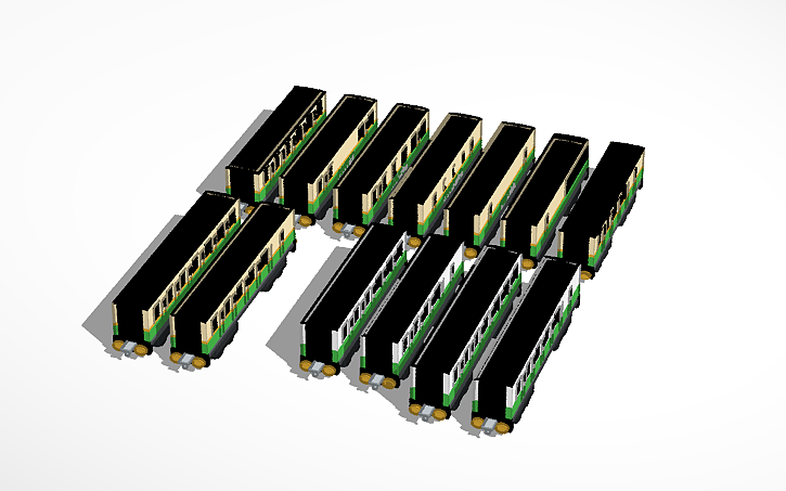 3D design NWR Green Express Coach Variants - Tinkercad
