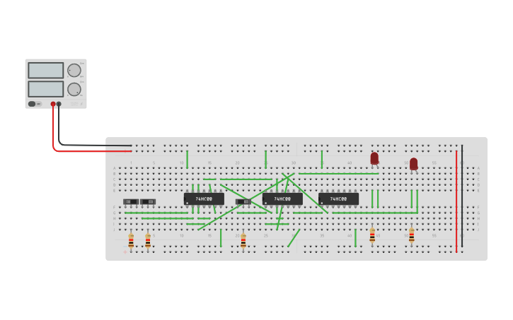 Circuit design Full Adder using NAND Gate - Tinkercad