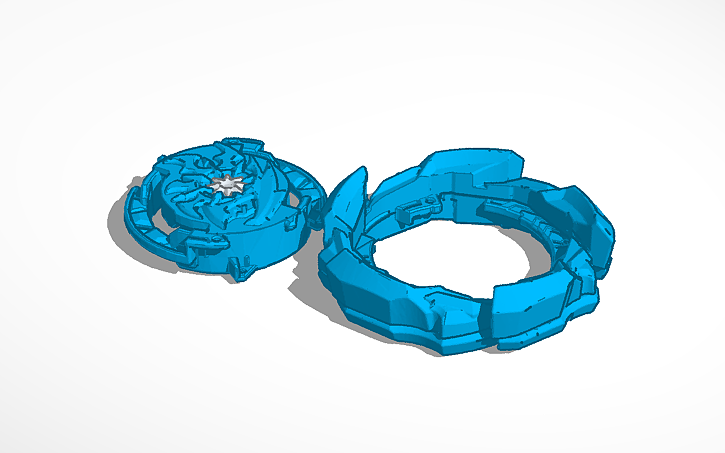 3D design Beyblade Burst Quad Drive Kingdom Helios H7 (remake) - Tinkercad
