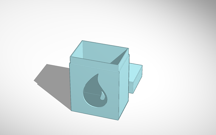 3D design MTG Blue Mana Deck Box | Tinkercad