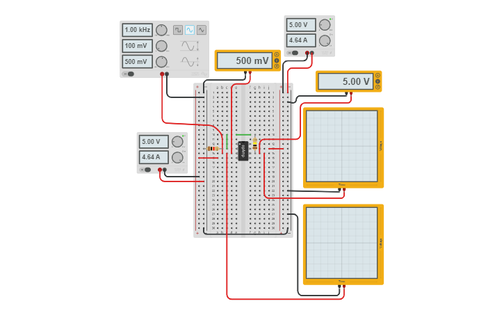 Circuit design Op-Amp Non Inverting | Tinkercad