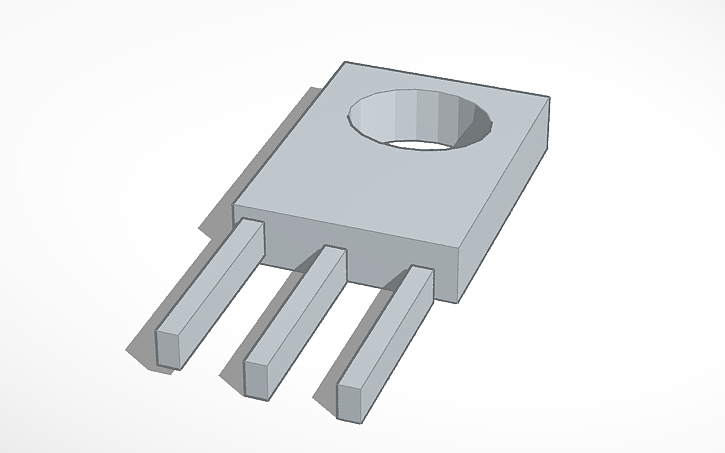 3D design transistor - Tinkercad