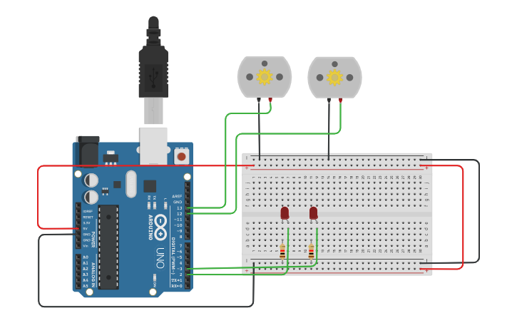Circuit design RECUPERACION SEGUNDO PERIODO - Tinkercad