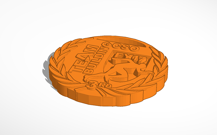 3D design GCSO Team Building Medal 3rd | Tinkercad