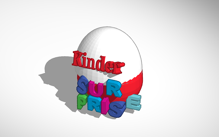 3D design Kinder surprise egg - Tinkercad