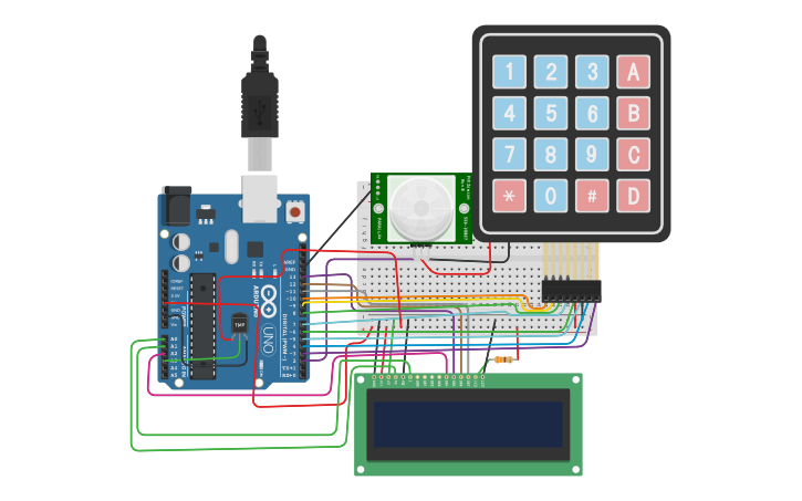 Circuit design Desafio 4_5 Nivel II Ardu | Tinkercad