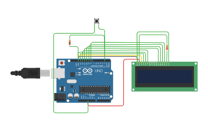 Circuit design Count pulses | Tinkercad Circuit design Count pulses | Tinkercad