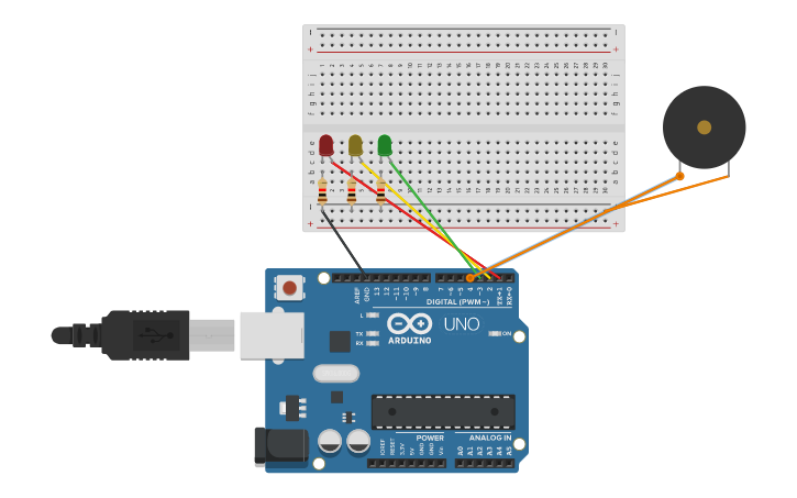 Circuit design Piezo | Tinkercad