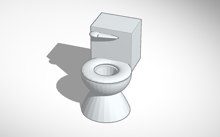 3D design toilet - Tinkercad