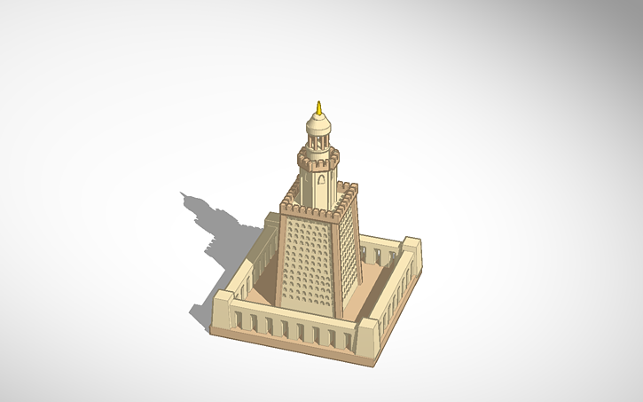 3D design the Pharos of Alexandria | Tinkercad
