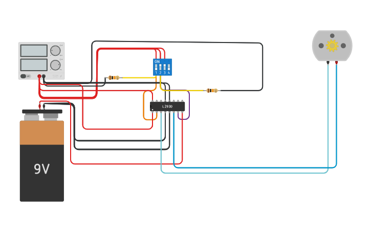Circuit design DC Motor Driver - Tinkercad