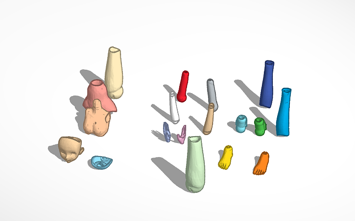 3D design Doll bjd - Tinkercad