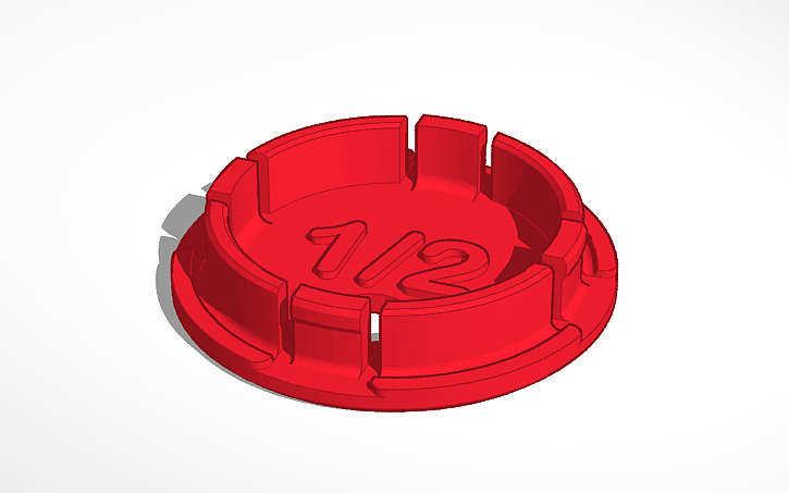 3D design 1/2 In Electrical box Knockout Plug - Tinkercad