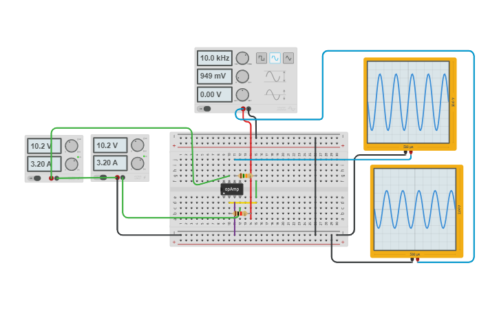 Circuit design Inversor - Tinkercad