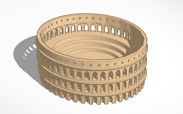 3D design Roman Colosseum - Tinkercad