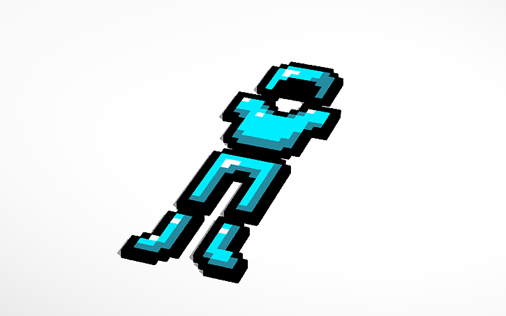 3D design 2d minecraft armor - Tinkercad