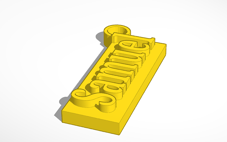 3D design Key tag | Tinkercad