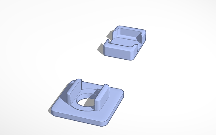 3D design micro button mount - Tinkercad