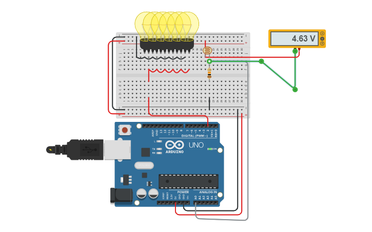 Circuit Design Photoresistor Tinkercad