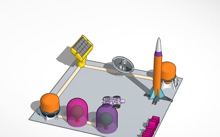 3D design Moon Camp - Tinkercad