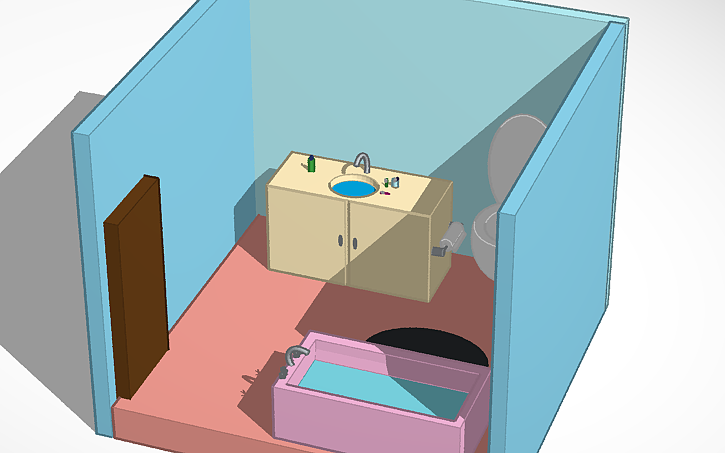 3D design Bathroom - Tinkercad