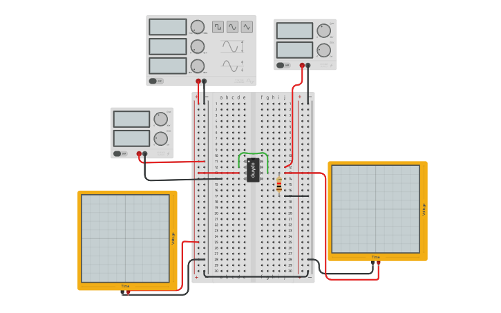 Circuit design Voltage follower and Differential - Tinkercad