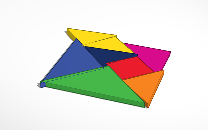 3D design tangram - Tinkercad