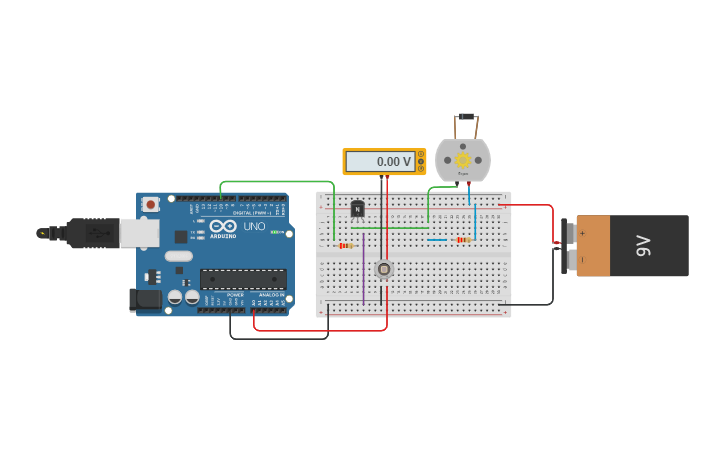 Circuit design Smart Window Curtain - Tinkercad