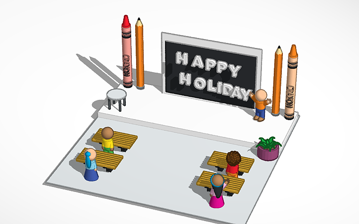 3D design Happy holiday - Tinkercad