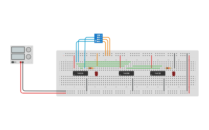 Circuit design Full-Adder - Tinkercad