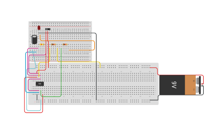 Circuit design 555 Timer 30Hz w/ Switch - Tinkercad