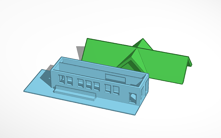 3D design Train Station - Tinkercad