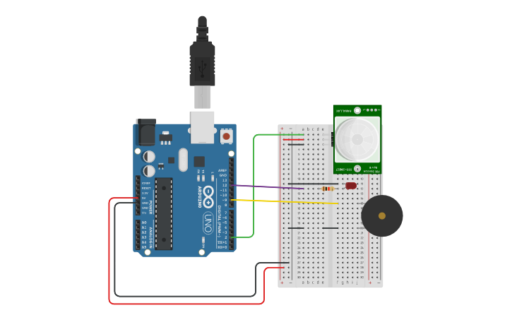 Circuit design Activity 10 - PIR Motion Sensor + LED + Sound tone ...