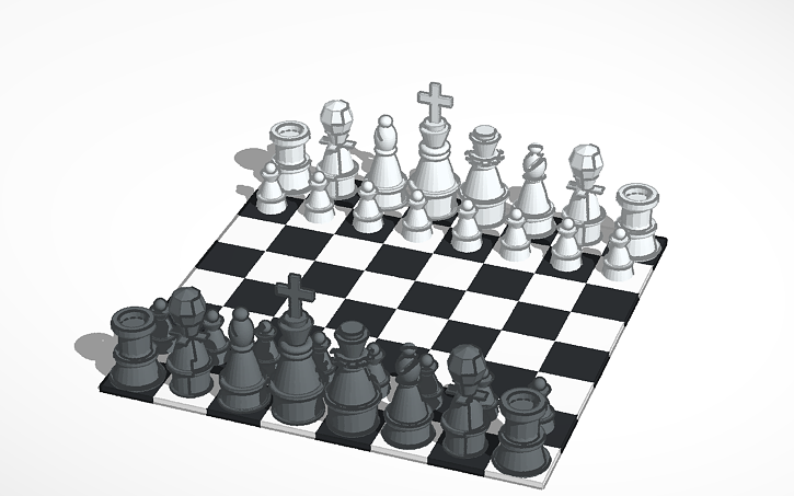 3D design Full Chess Set | Tinkercad