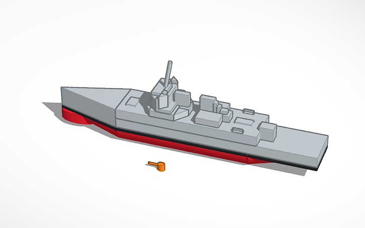 3D design Arleigh Burke class DDG destroyer - Tinkercad