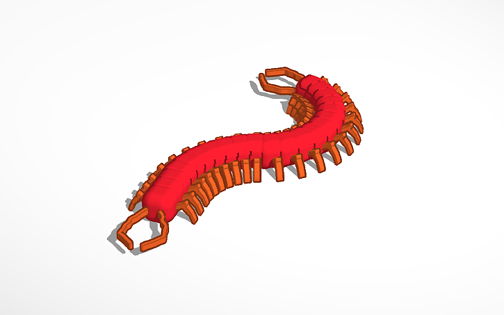 3D design centipede - Tinkercad