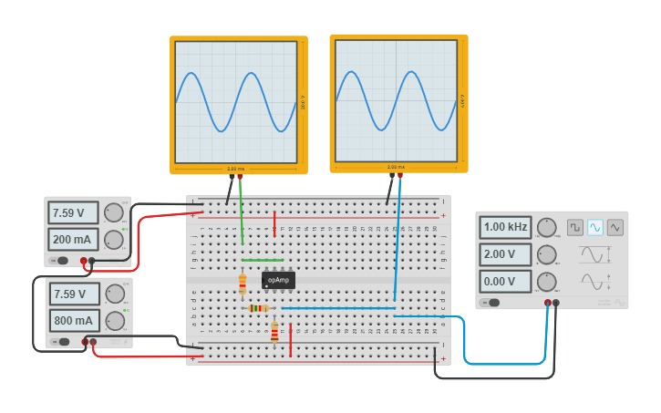 Circuit design P4_amplificador | Tinkercad