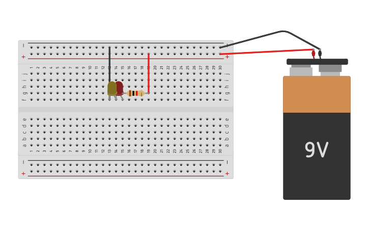 Circuit design Project-Breadboard - Tinkercad