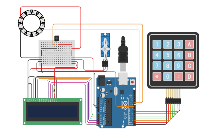 Circuit design SECURITY LOCK - Tinkercad