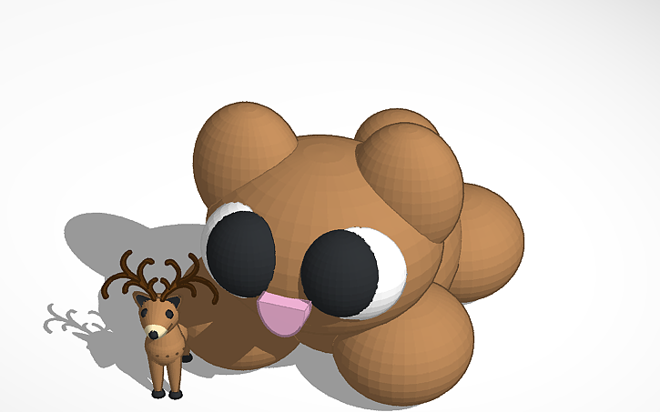 3D design Cute bear and reindeer | Tinkercad