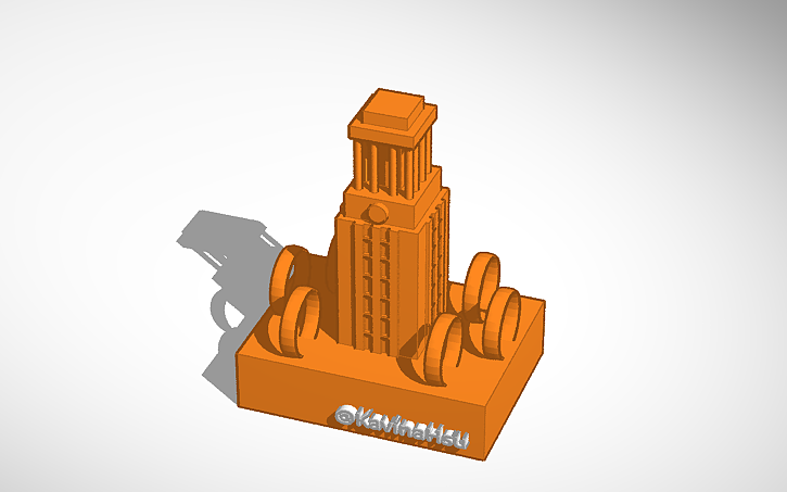 3D design ut tower - Tinkercad