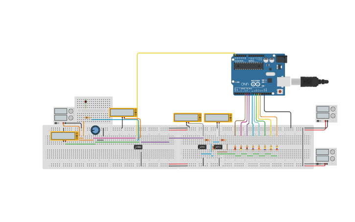 Circuit design A2D 10V | Tinkercad