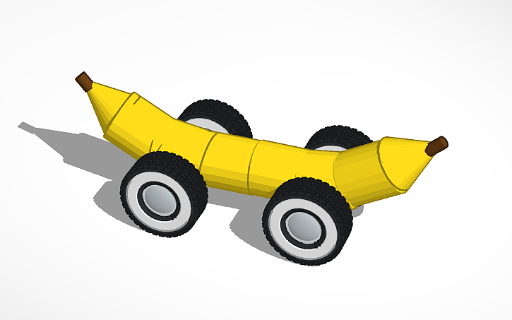 3D design banana car - Tinkercad