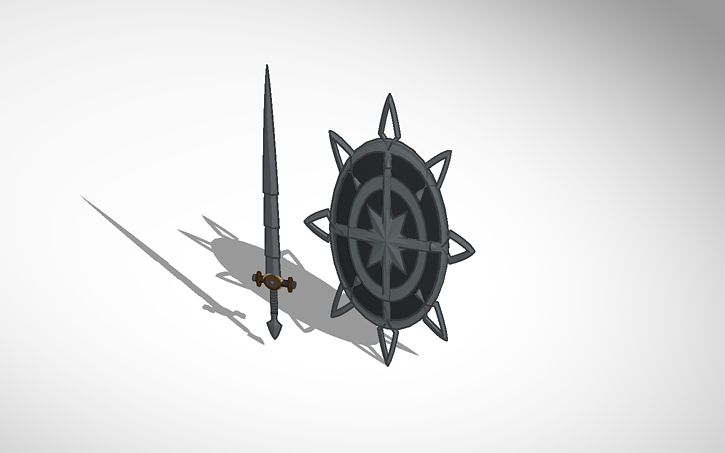 3D design Sword and shield | Tinkercad