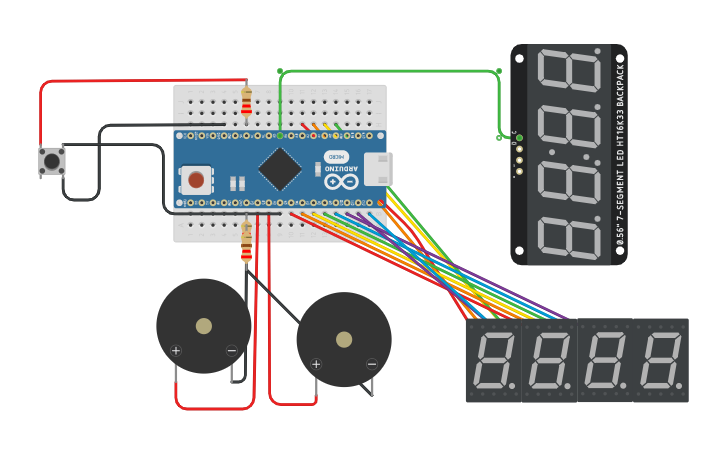 Circuit Design Pomodoro Tinkercad
